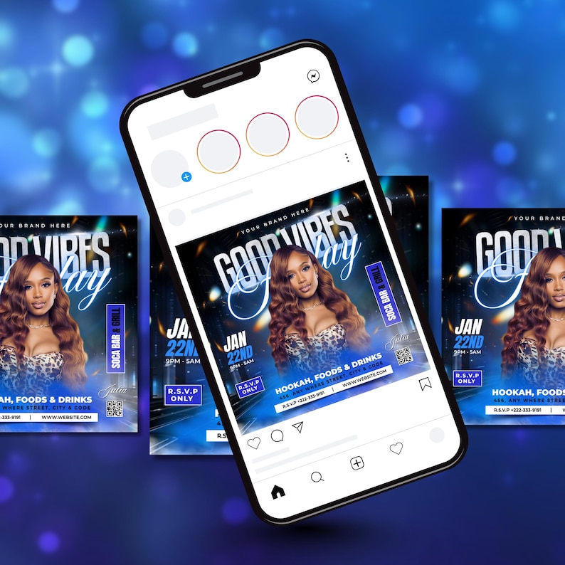 Good Vibes Friday Party Flyers, PSD Flyers, Night Club Flyer Templates ...
