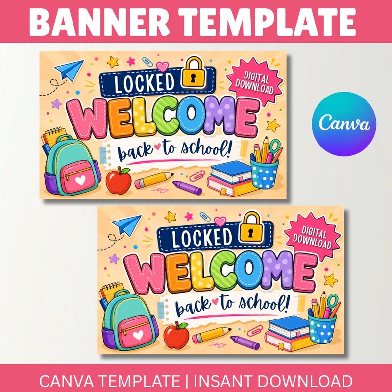 Welcome Back Banner - Etsy