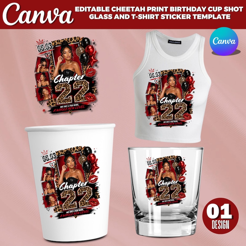 Cheetah Cups Design - Etsy