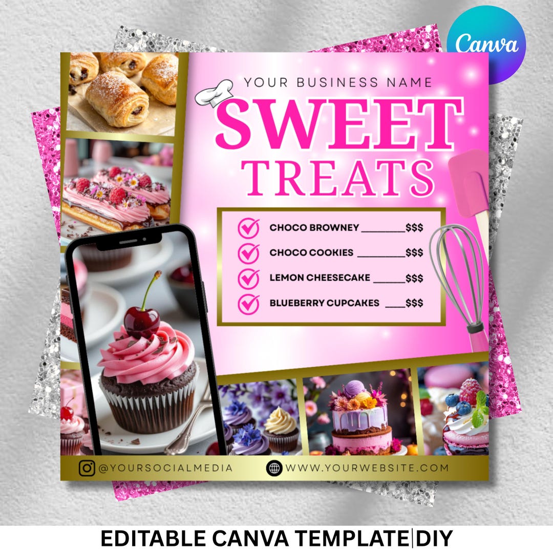 Bakery Flyer, Bake, Sweet Treats Flyer, Dessert Flyer, Shop Flyer ...