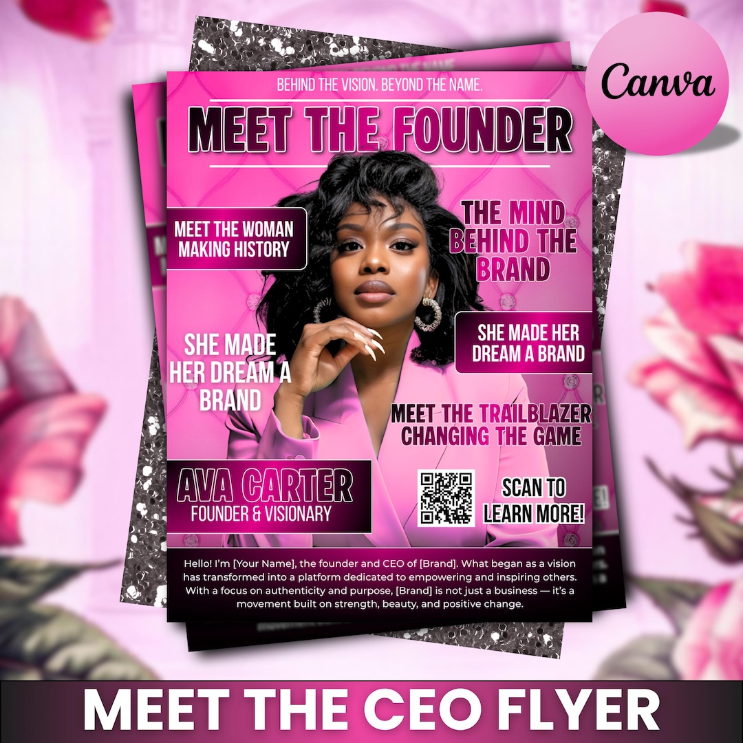 Meet the CEO Flyer, Business Owner Introduction Flyer,magazine Style ...