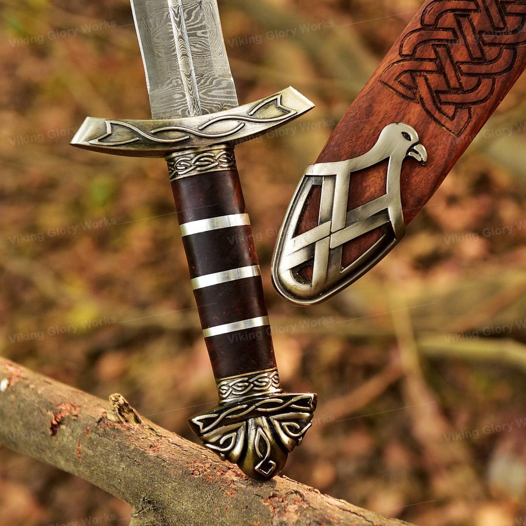 Hand Forged Damascus Steel Viking Sword - Cosplay or Wedding Gift - Etsy