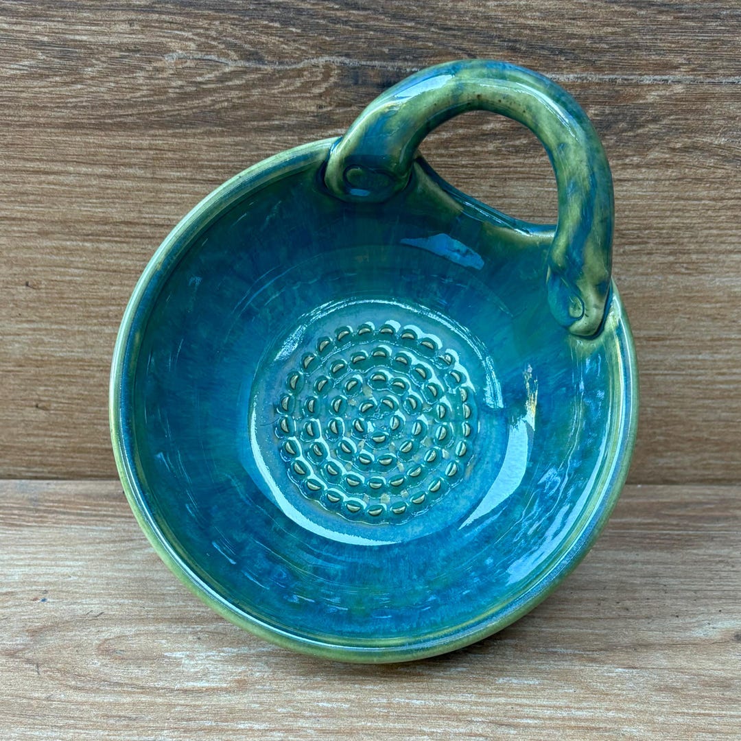 Handmade Pottery Garlic Grater Bowl Ceramic Garlic Grater Grater With ...