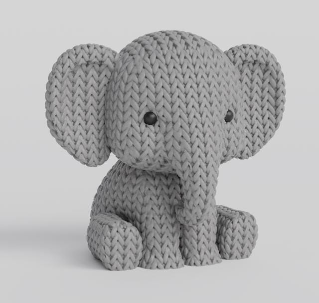 3D Printed Knit-texture Animal Collection - Etsy