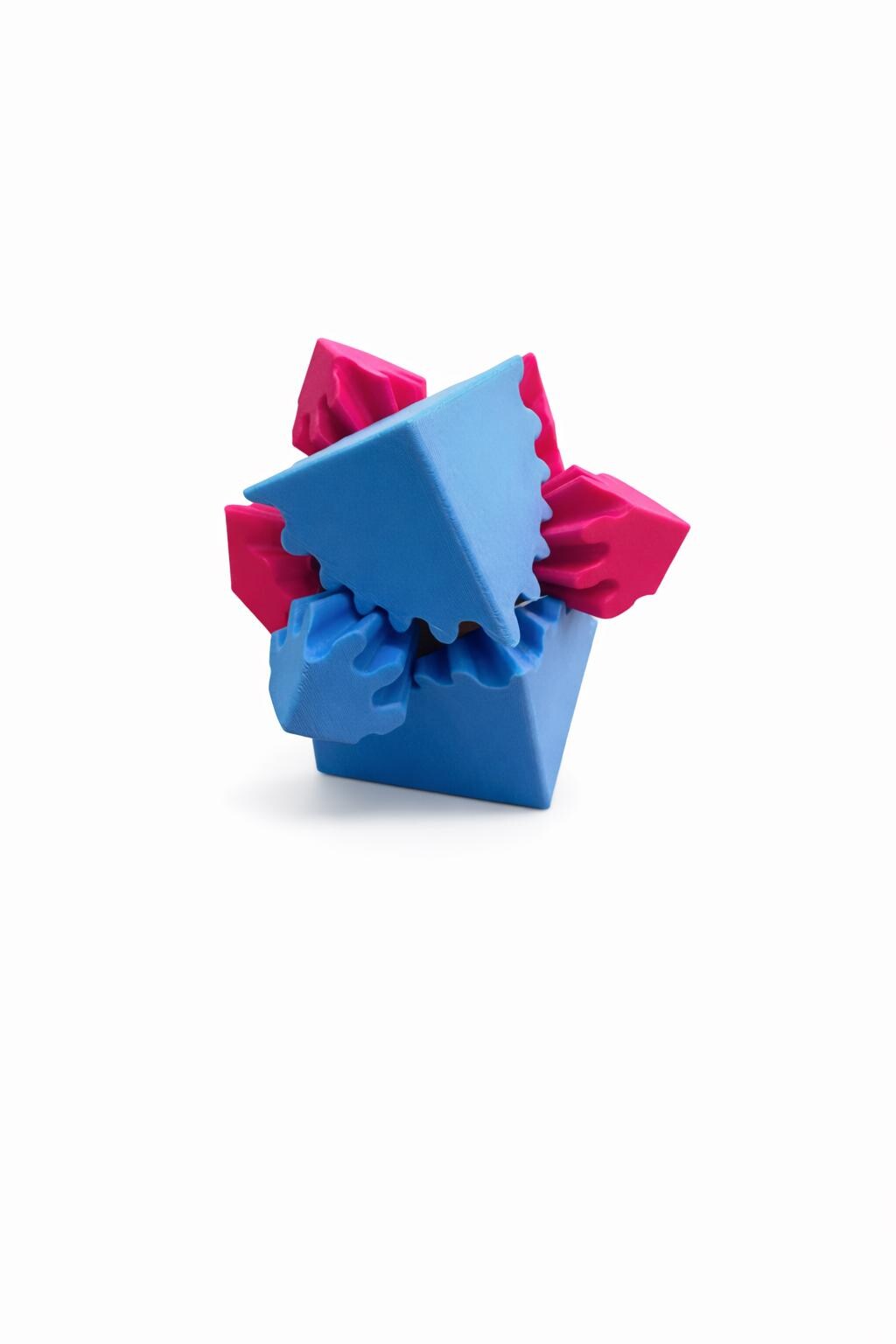 Interlocking Gear Fidget Cube – 3D Printed Stress Toy Puzzle – Smooth ...