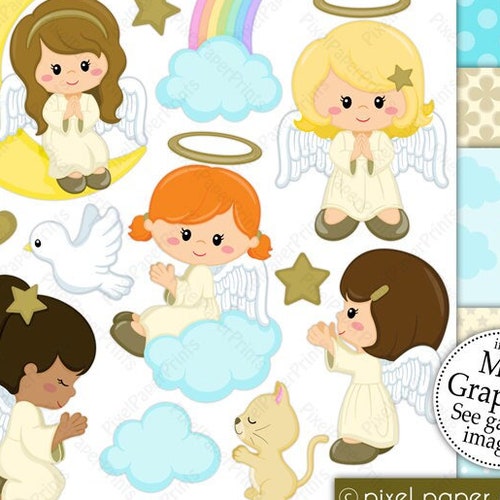 Scary Friends Halloween Clip Art and Digital Paper Set - Etsy