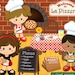 La Pizzeria Girls - Clip Art and Digital Paper Set - Pizza Party ...