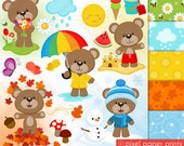 Back to school - Digital Stamps - Clipart line art by Pixel Paper ...