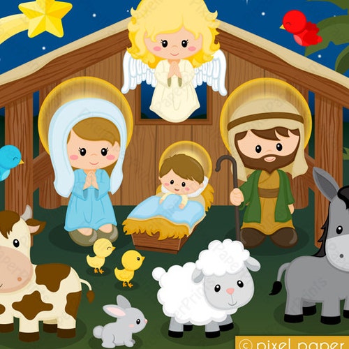 Nativity Clipart Set 215 - Etsy