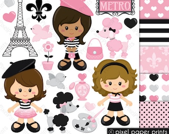 Paris Clip Art Set - Etsy