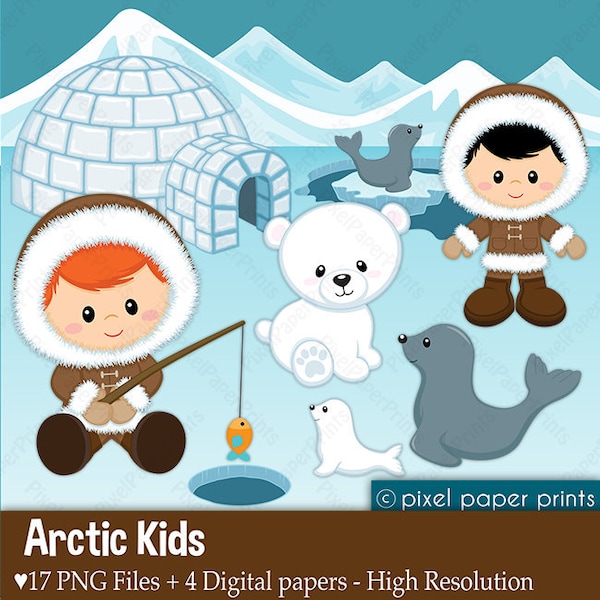Eskimo Clipart - Etsy