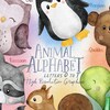 Animal Alphabet LETTERS O TO T Clipart and Digital Paper Set Cute ABC ...