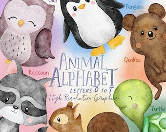 Animal Alphabet Clipart Educational ABC SVG Bundle Animal - Etsy