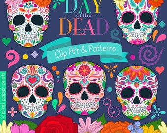 Sugar Skull Clipart Day of the Dead Clip Art Dia De Los Muertos ...