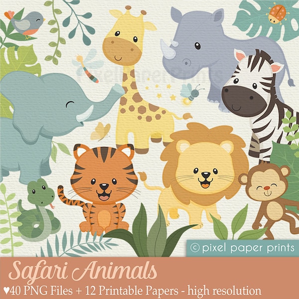 Safari Clipart - Etsy