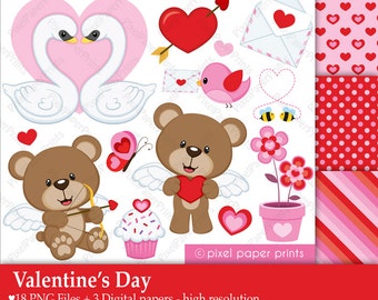 Snowmen Clip Art and Digital Paper Set - Etsy