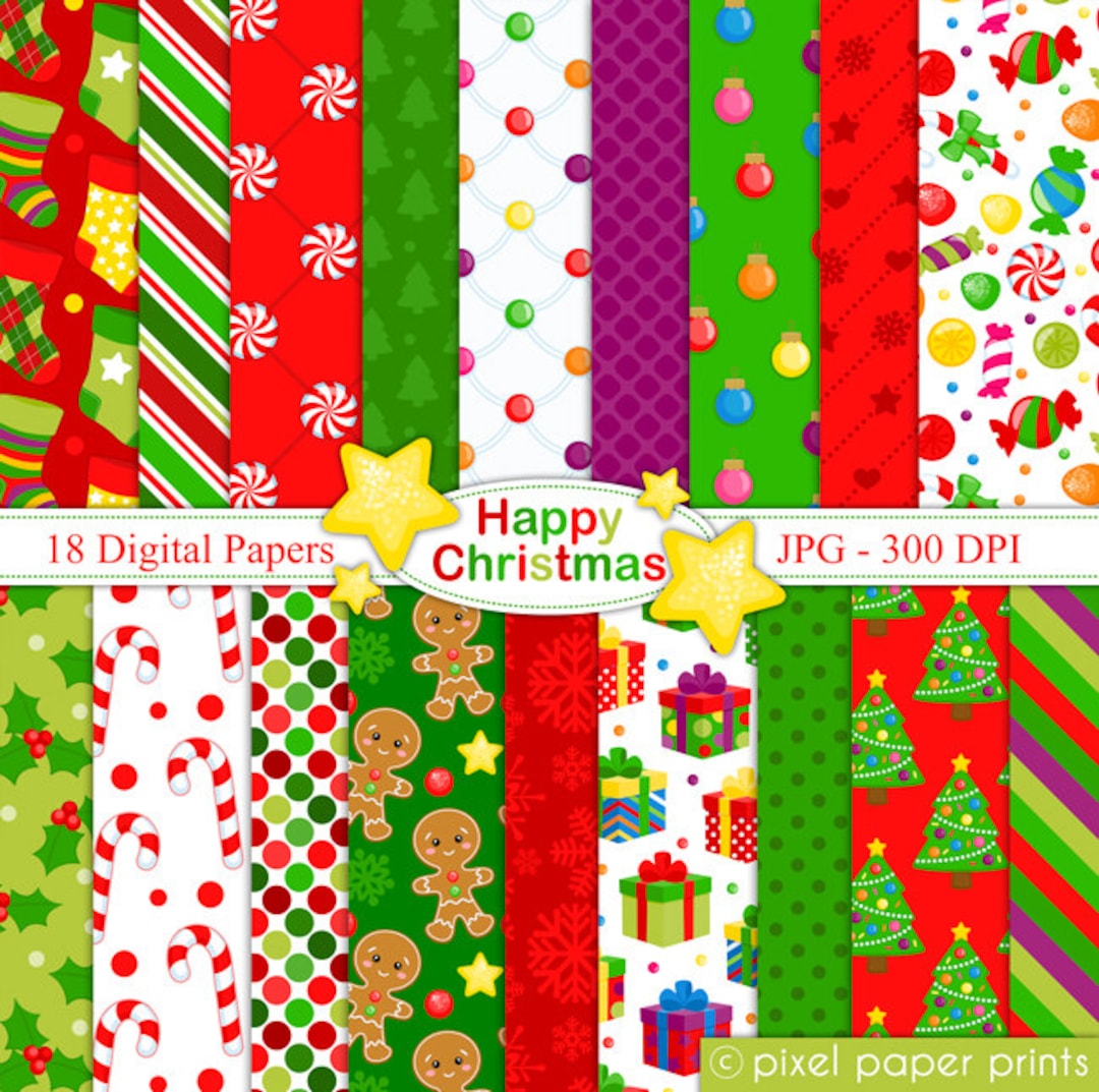 Christmas Patterns - Digital Paper Set - Christmas Patterns ...