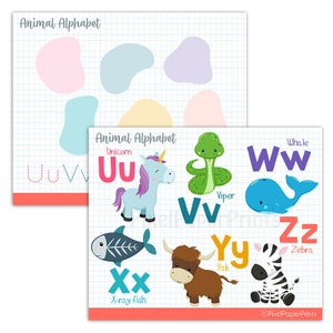 Animal Alphabet - Complete Collection LETTERS A TO Z - Clipart and ...