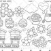 Busy Bees - Digital Stamps - Bee Stamps - Line Art - Etsy