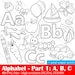 Alphabet Digital Stamps Part 1 - ABC Clip Art - School Clipart - Etsy