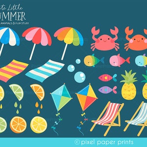 Cute Little Summer Clip Art Bundle | Over 200 High-quality PNG Graphics ...