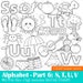 Alphabet Digital Stamps Part 6 STUV Clip Art School - Etsy