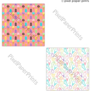 Ice Cream Papers- Digital Paper Set - Icecream - Etsy