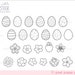Easter Digital Stamps Cute Little Easter Clip Art Line Art Use Them to ...