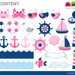 Pink Baby Sailor - Clip Art and Digital Paper Set - Nautical Clipart - Etsy