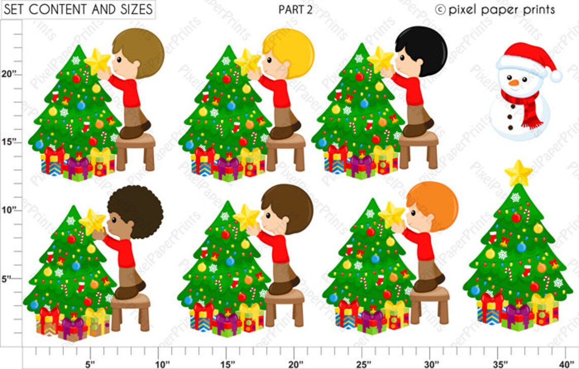 Christmas Boys Christmas clipart Clip Art and Digital | Etsy
