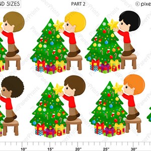Christmas Boys - Christmas Clipart - Clip Art and Digital Paper Set ...