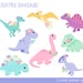 Delightful Dinosaurs - Dinosaurs for Girls - Clip Art and Digital Paper ...