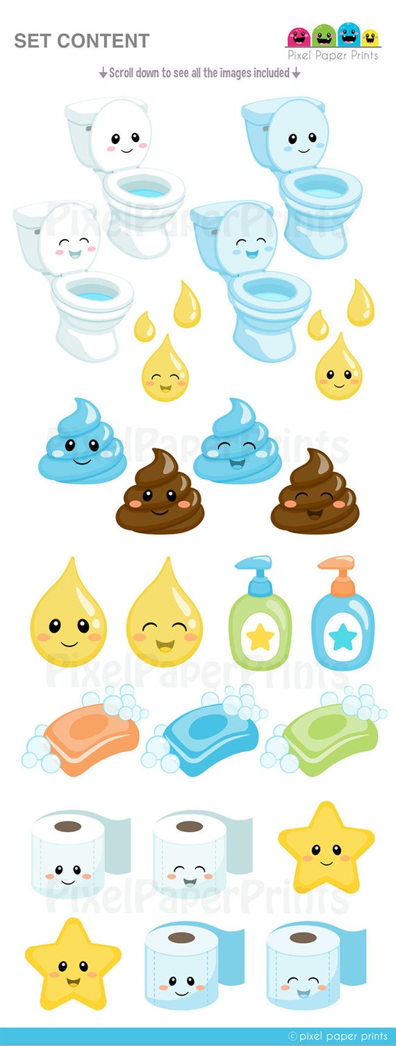 Potty Training Blue - Clip Art — PixelPaperPrints