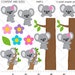 Koala Clipart - Koala Bear Clip Art and Digital Paper Set - Digital ...