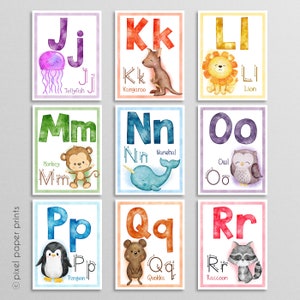 Alphabet Printable Posters - Digital Animal ABC Posters for Classroom ...