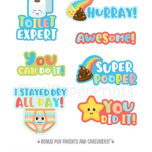 Potty Training Clip Art Blue Potty Training Printable Charts Rewards ...