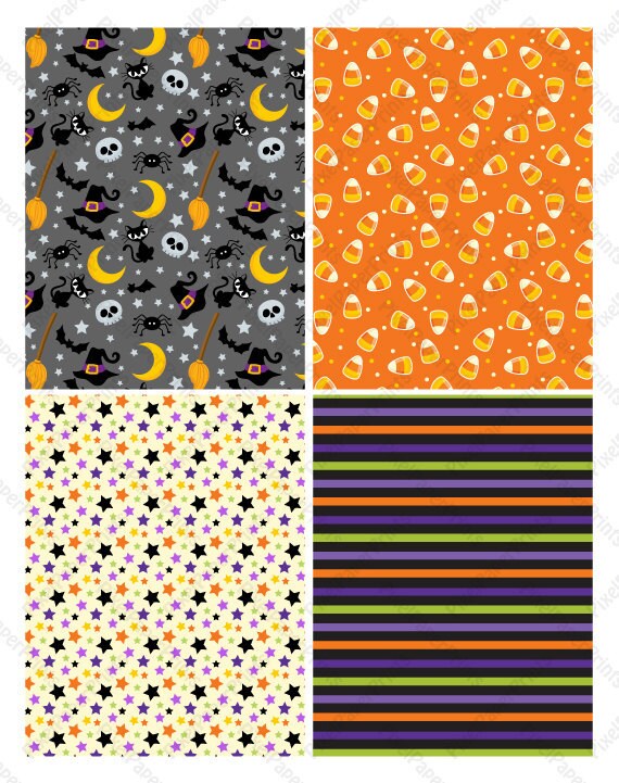 Spooky Pack Halloween Digital Paper Set - Etsy
