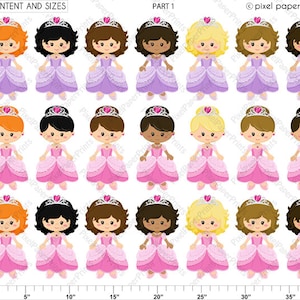 Princess Clip Art - Cute Princess Graphics - PNG Files - Digital Images ...