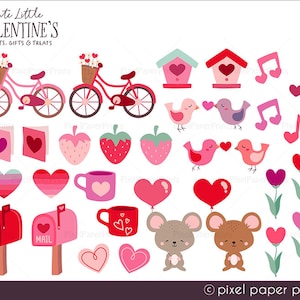 Valentine's Day Clipart - Cute Little Valentine's Hearts Gifts and ...