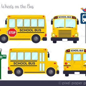 School Bus Clip Art- Clip Art - School Bus Graphics - Printable ...
