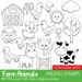 Farm Animals- Digital Stamps - Etsy