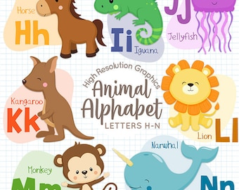 Alphabet Digital Clipart Set - Etsy