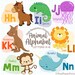 Animal Alphabet - LETTERS H TO N - Clipart and Digital Paper Set - Cute ...