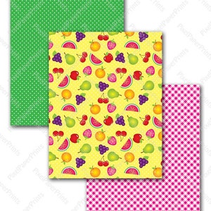 Delicious Fruits - Digital Paper Set - Etsy