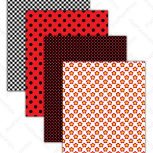 Ladybug Girl - Digital Paper and Clip Art Set - Ladybug Clipart ...