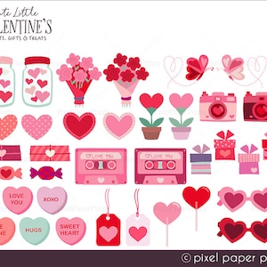 Valentine's Day Clipart - Cute Little Valentine's Hearts Gifts and ...