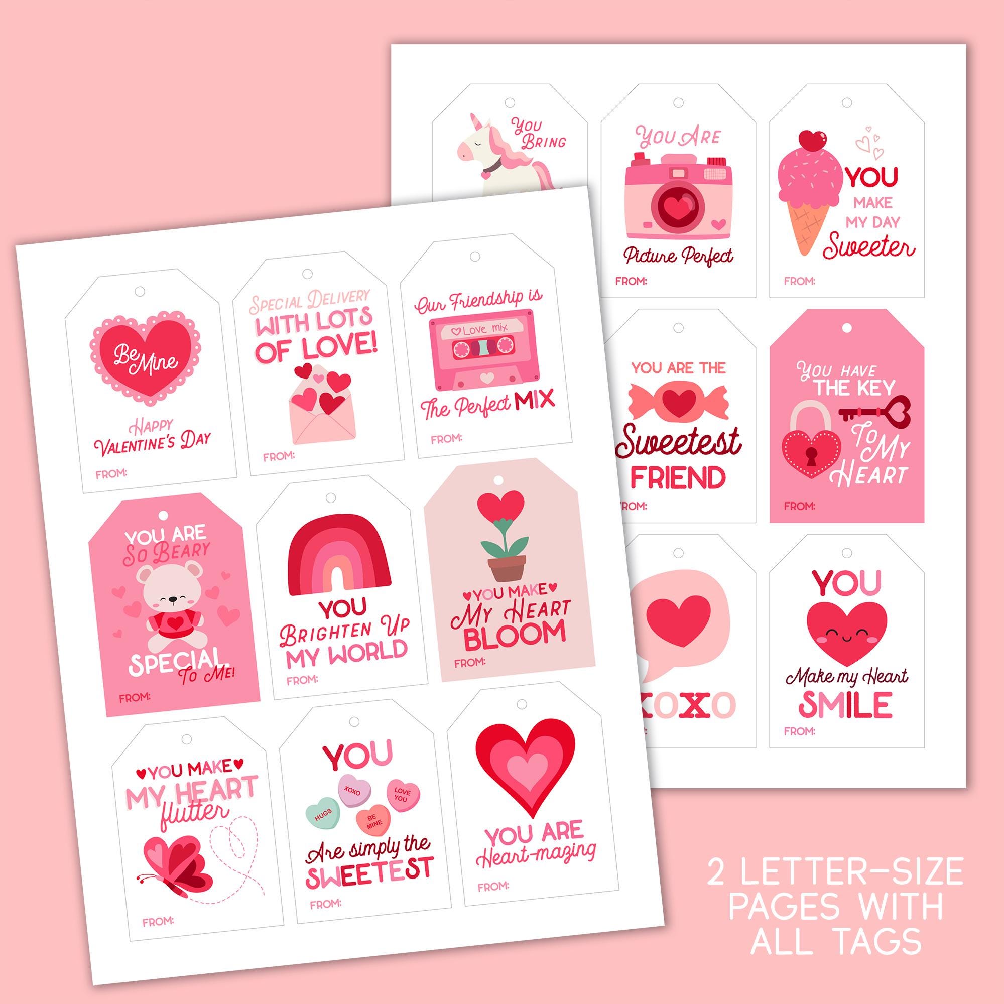 Printable Valentine's Day Gift Tags - Printable - 18 Designs ...