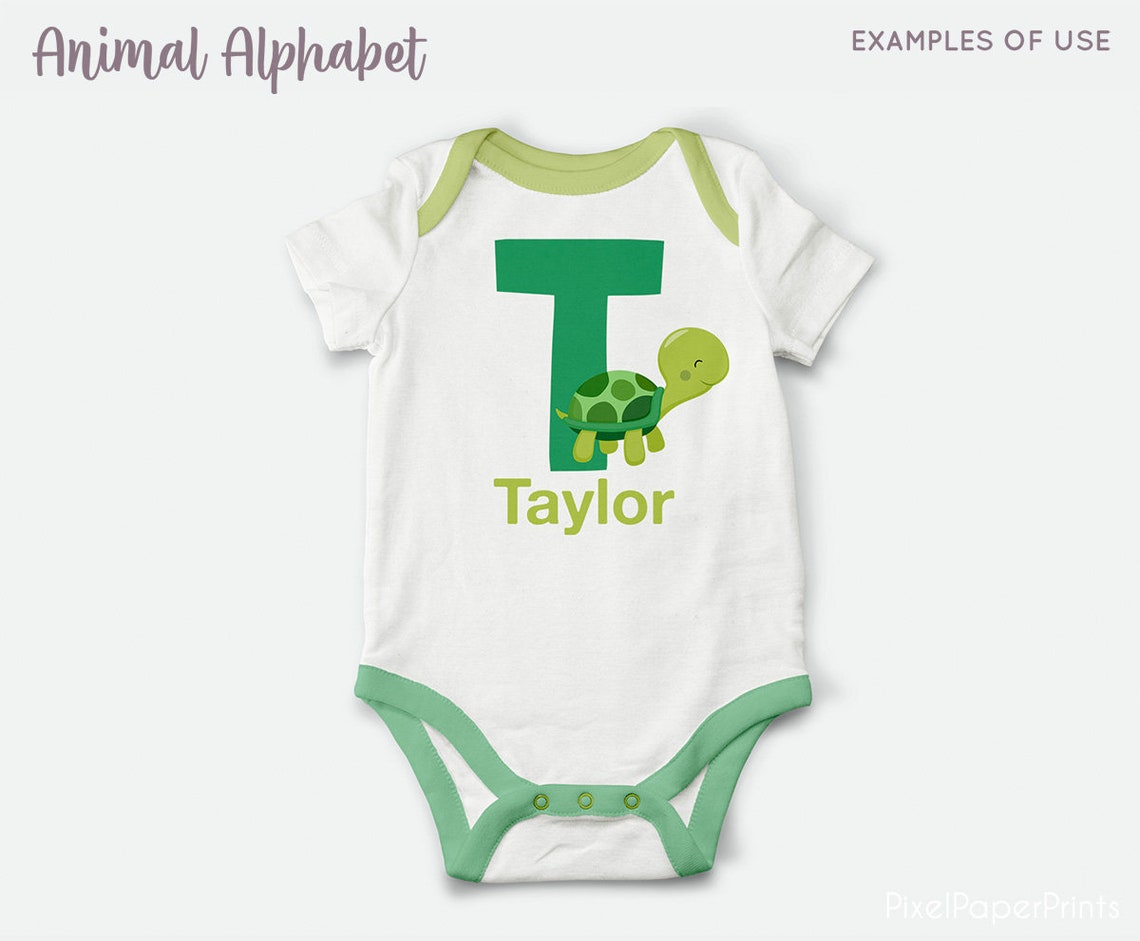 Animal Alphabet LETTERS O TO T Clipart and Digital Paper - Etsy