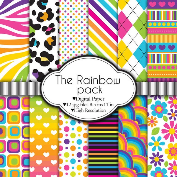 Rainbow Zebra Print - Etsy