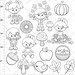 Autumn Girls - Digital Stamps - Clipart - Fall - Line Art - Etsy
